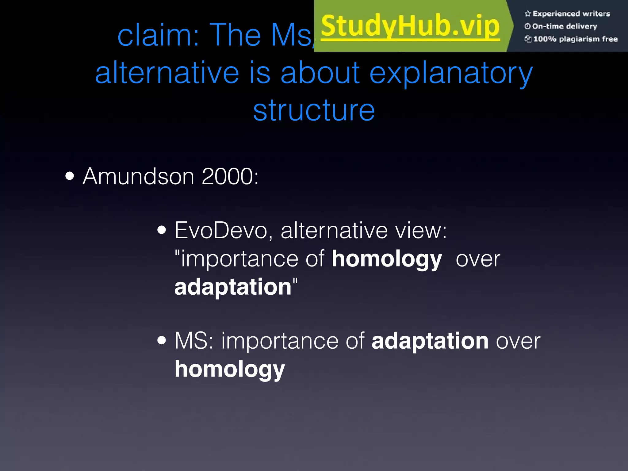 55. The Modern Synthesis And Its Competing Views Of The Explanatory ...