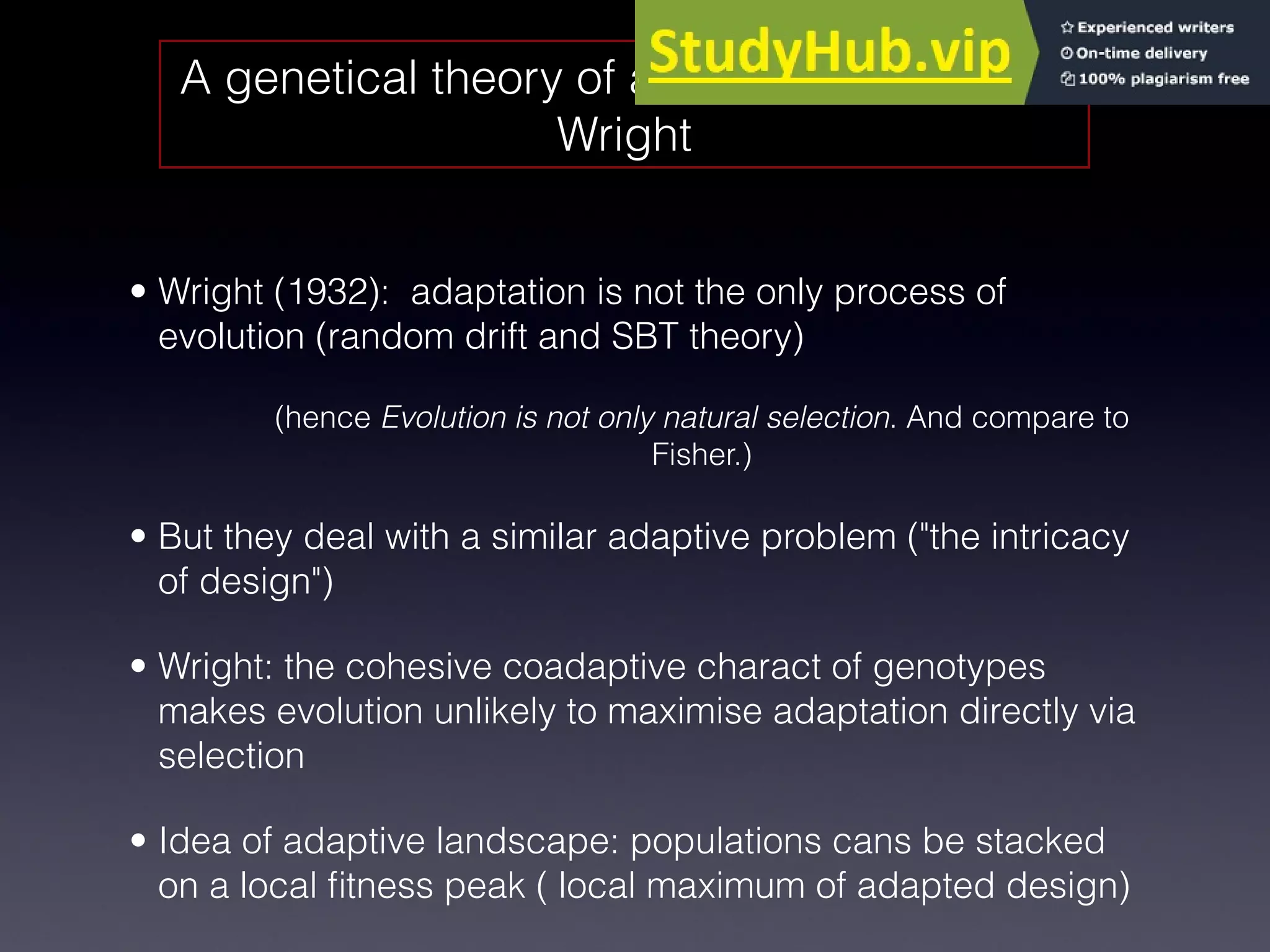 55. The Modern Synthesis And Its Competing Views Of The Explanatory ...