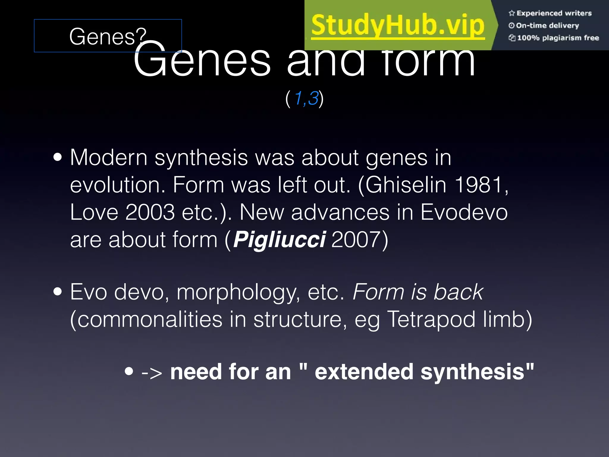 55. The Modern Synthesis And Its Competing Views Of The Explanatory ...