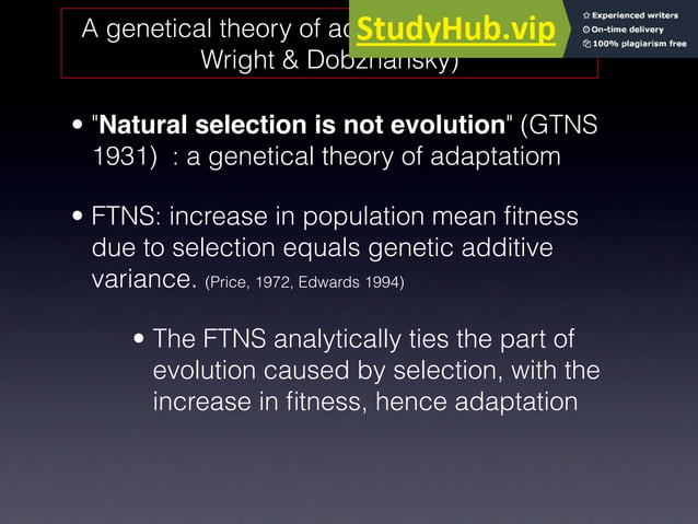 55. The Modern Synthesis And Its Competing Views Of The Explanatory ...