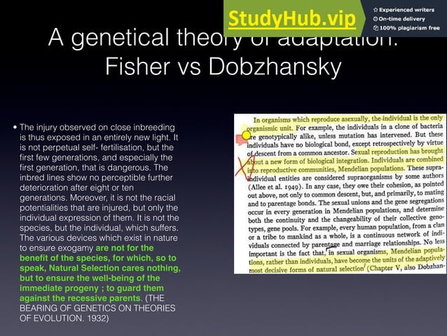 55. The Modern Synthesis And Its Competing Views Of The Explanatory ...