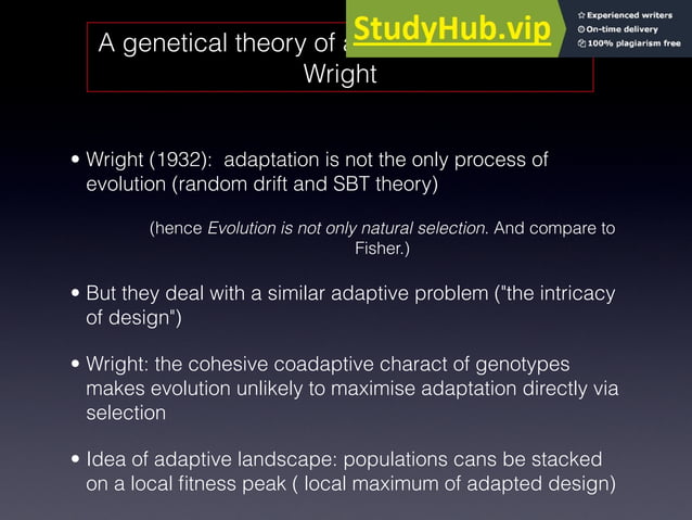 55. The Modern Synthesis And Its Competing Views Of The Explanatory ...