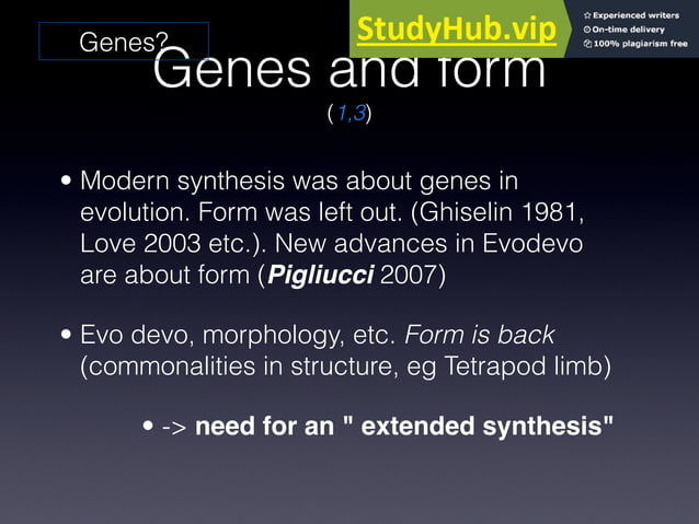 55. The Modern Synthesis And Its Competing Views Of The Explanatory ...