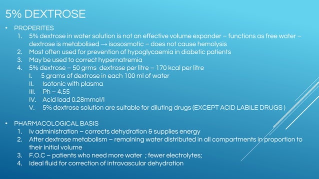 Intravenous fluids composition for learning | PPT