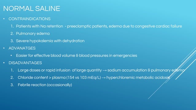 Intravenous fluids composition for learning | PPT