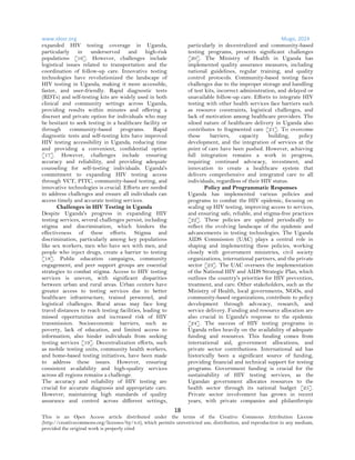 Comprehensive Review of HIV Testing Strategies and Practices in Uganda ...