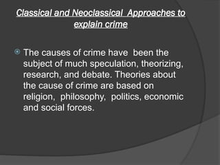 theories of crime, criminology socialogy | PPTX
