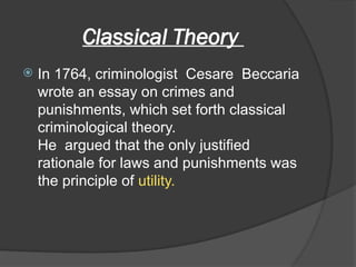 theories of crime, criminology socialogy | PPTX