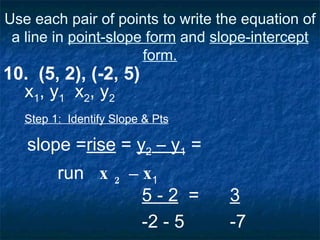 5.5 B Standard and Point Slope Form | PPT