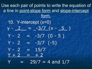 5.5 B Standard and Point Slope Form | PPT