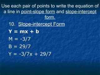 5.5 B Standard and Point Slope Form | PPT