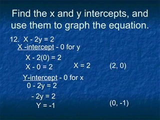 5.5 B Standard and Point Slope Form | PPT