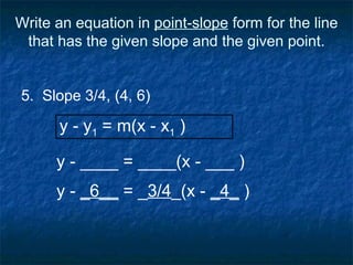 5.5 B Standard and Point Slope Form | PPT