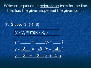 5.5 B Standard and Point Slope Form | PPT