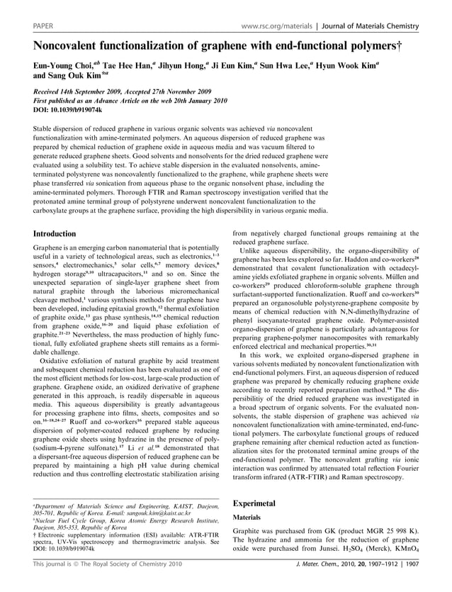 55.noncovalent functionalization of graphene with end functional ...