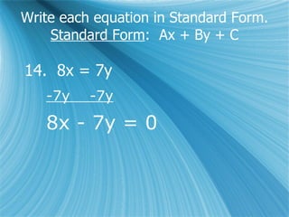 5.5 Standard And Point Slope Forms | PPT