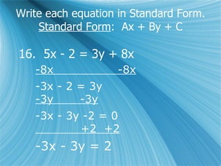 5.5 Standard And Point Slope Forms | PPT