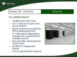 CentriLogic's Downtown Toronto Data Center Grand Opening | PPT