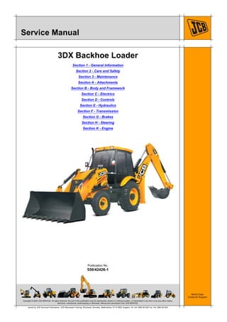 JCB 3DX Backhoe Loader Service Repair Manual | PDF