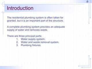 Introduction to plumbing and drainage systems | PPT