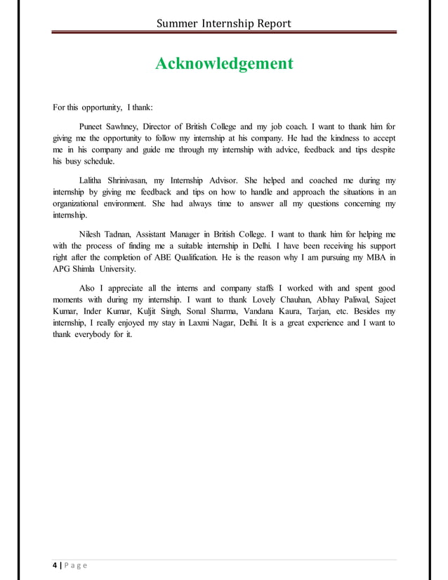 Summer Internship Report | PDF