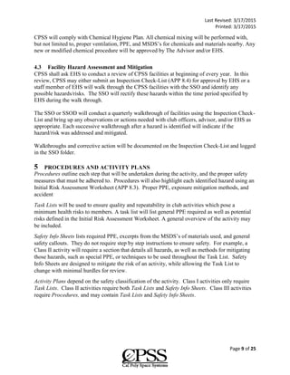 Cal Poly Space Systems Safety Plan v1 OFFICIAL | PDF