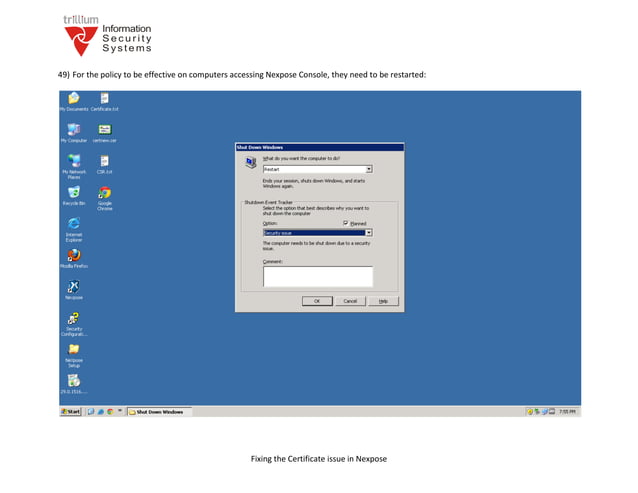 NeXpose Certificate Addition Manual | PDF | Computing | Technology & Computing