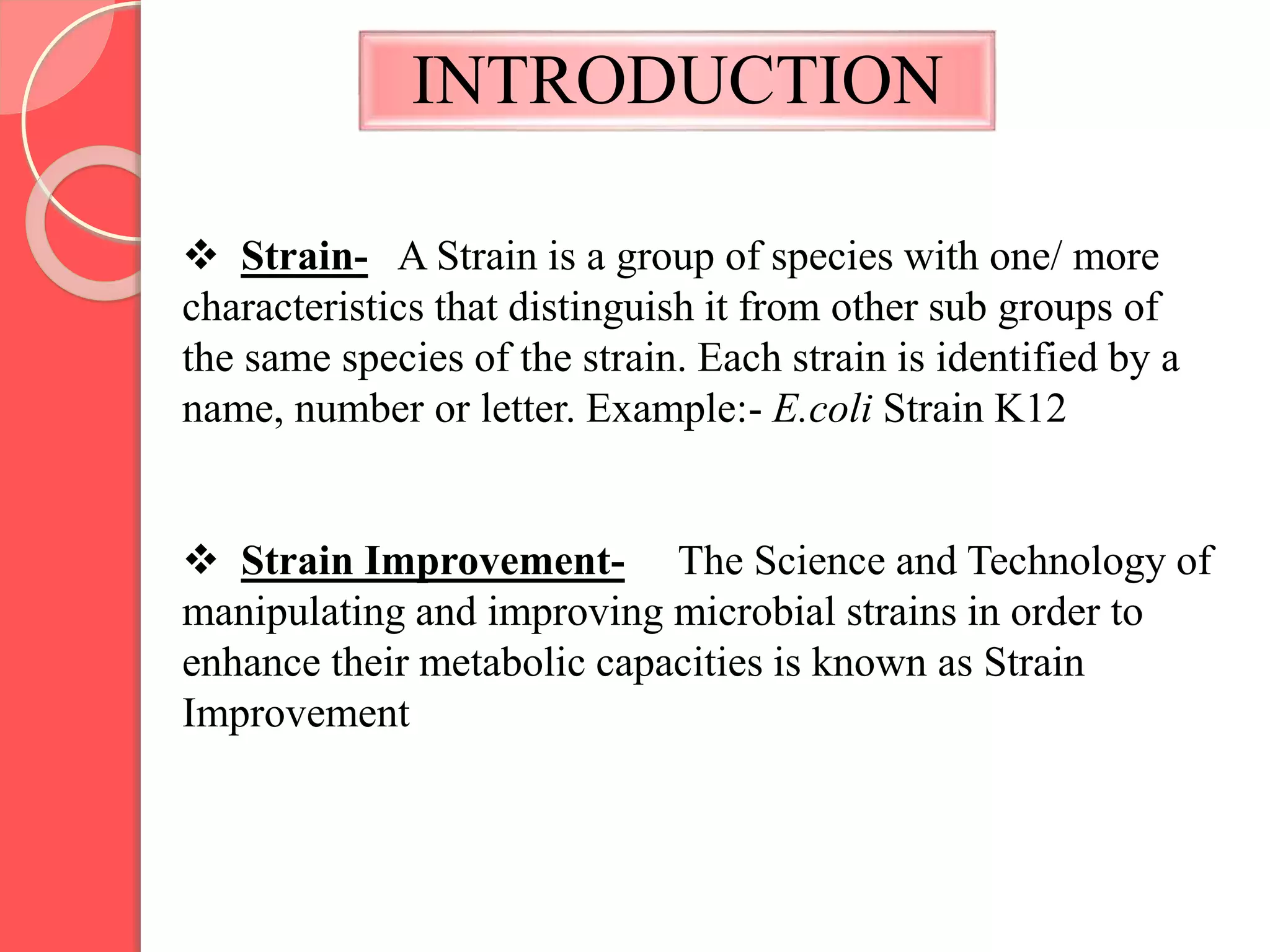 strain improvement techniques | PPTX