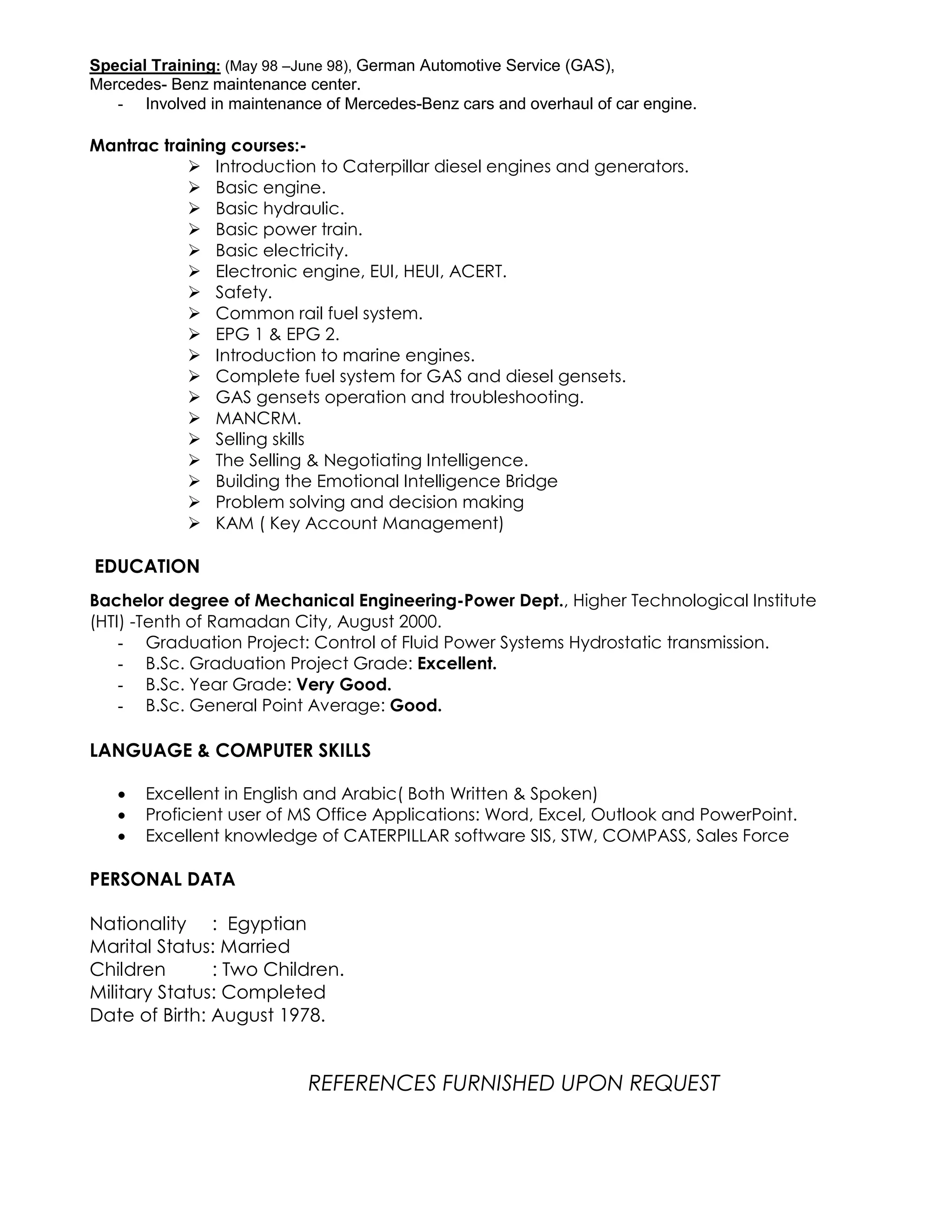 Mohamed Awad updated CV[1] | PDF | Automotive Industry | Industries