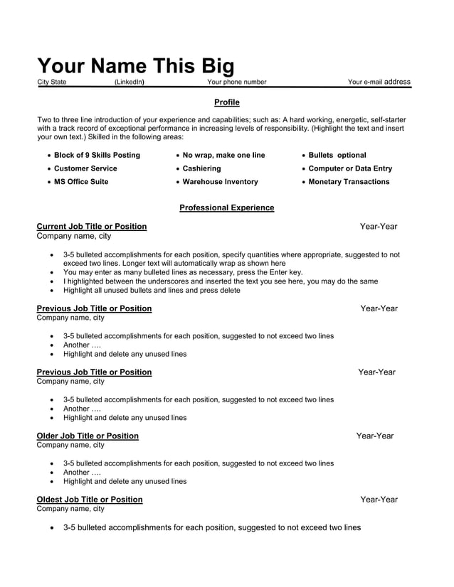A-Preferred Resume Template | PDF