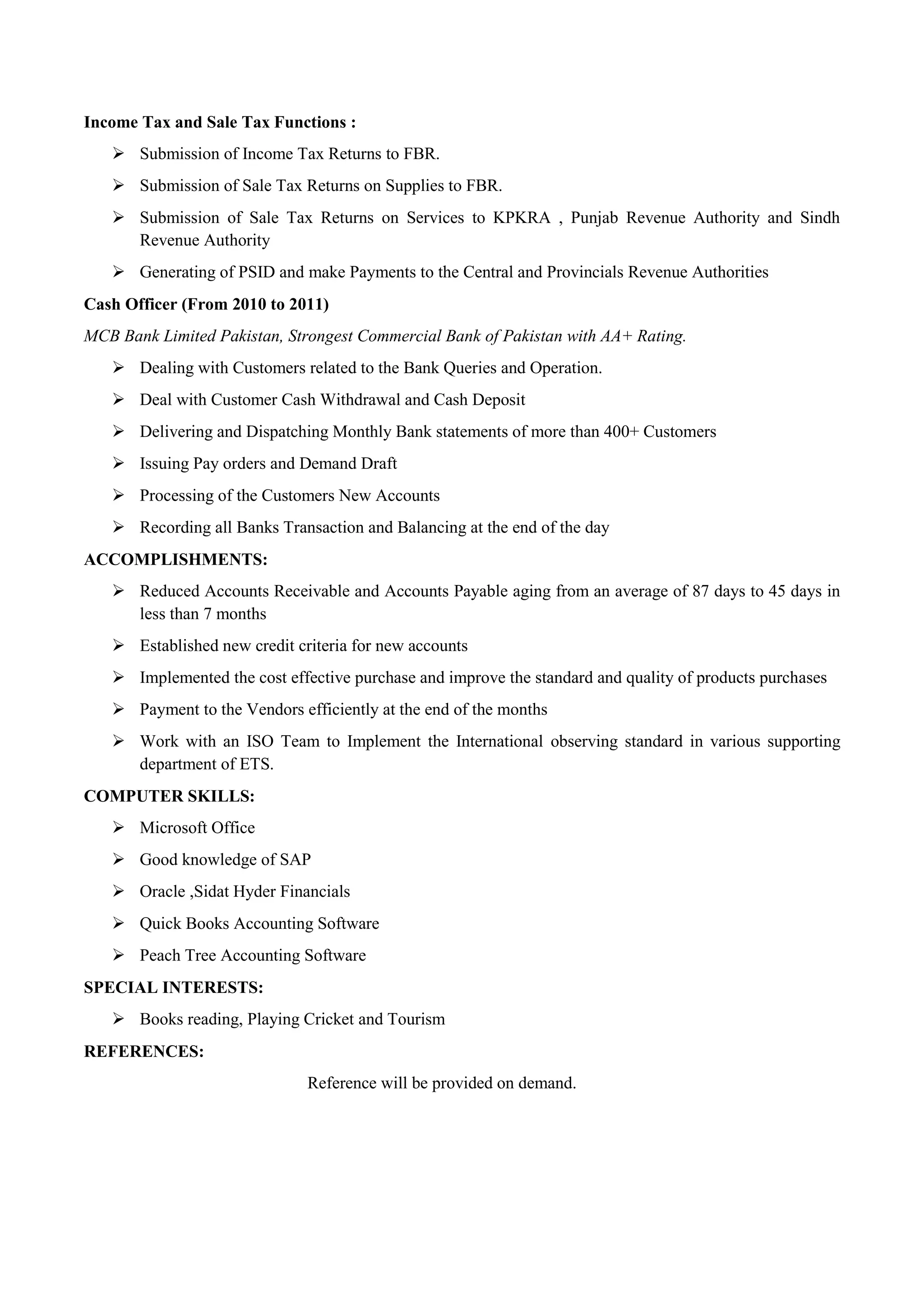 Kaleem MBA Cv | PDF