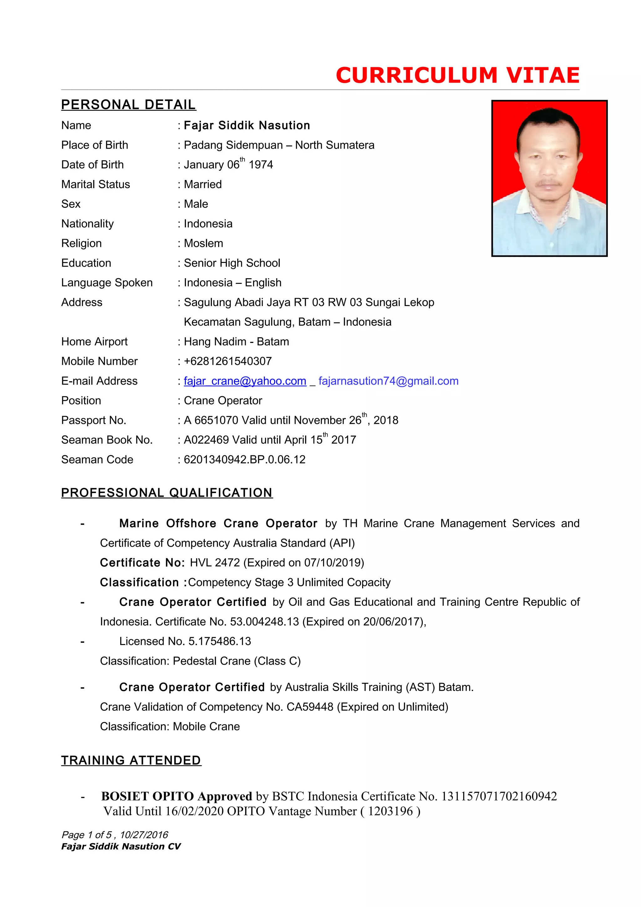 1 Fajar Siddik N CV | DOC
