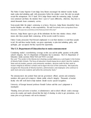 Atlanta Public School Cheating translation | DOCX