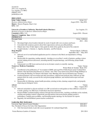 USC base resume | PDF