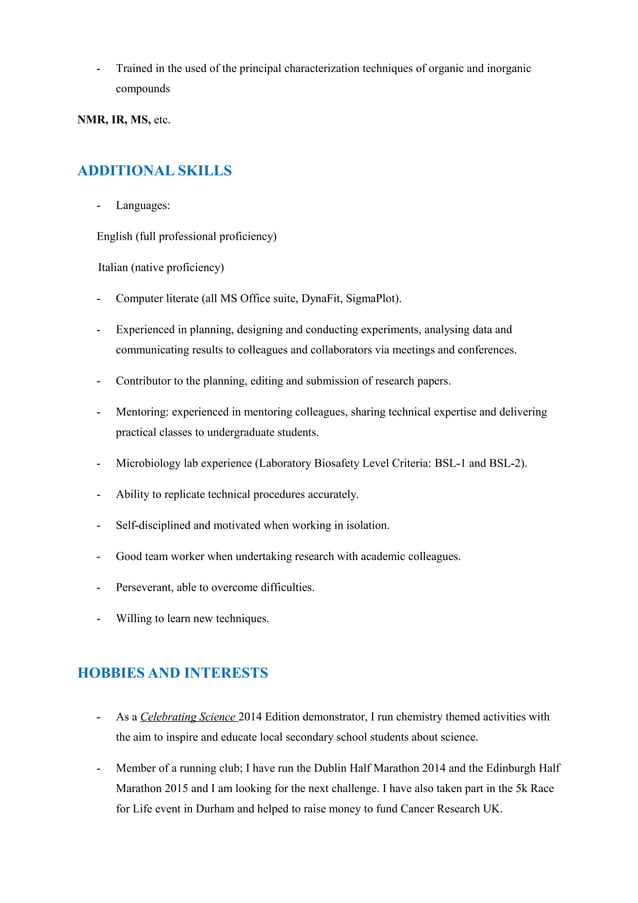 Cecilia Piergentili CV | PDF