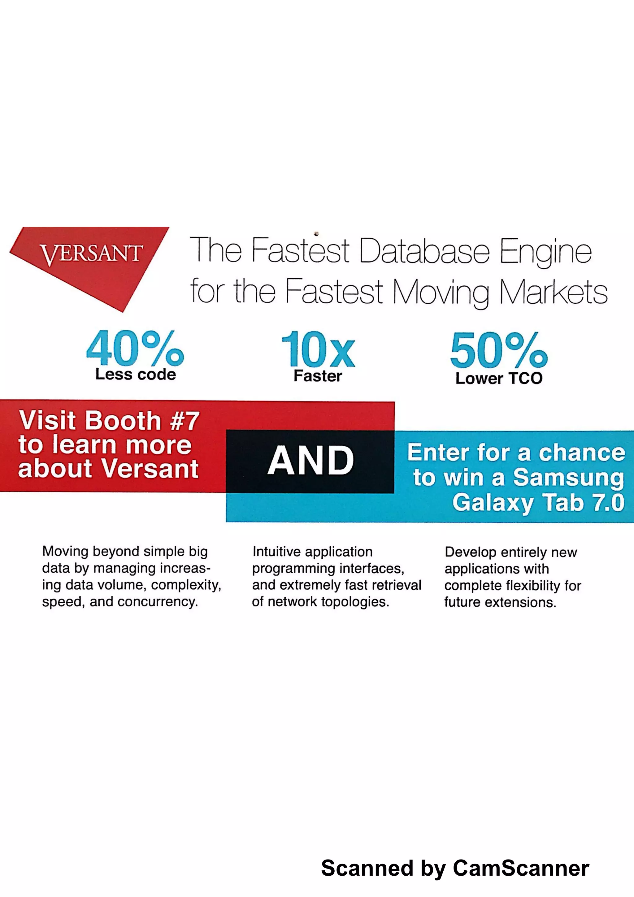 Versant Event Collateral.pdf | Cameras and Camcorders | Consumer ...