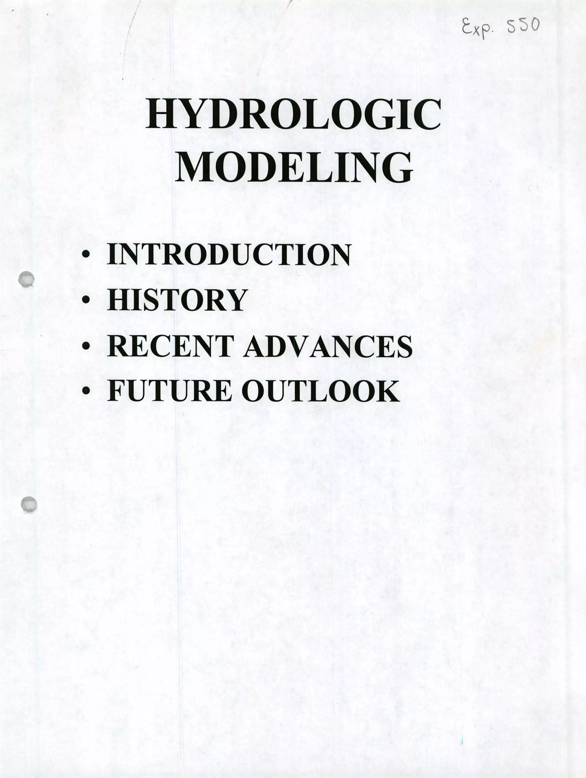 Hydrologic modeling | PDF | Geography | Science