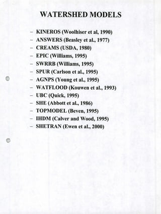 Hydrologic modeling | PDF | Geography | Science