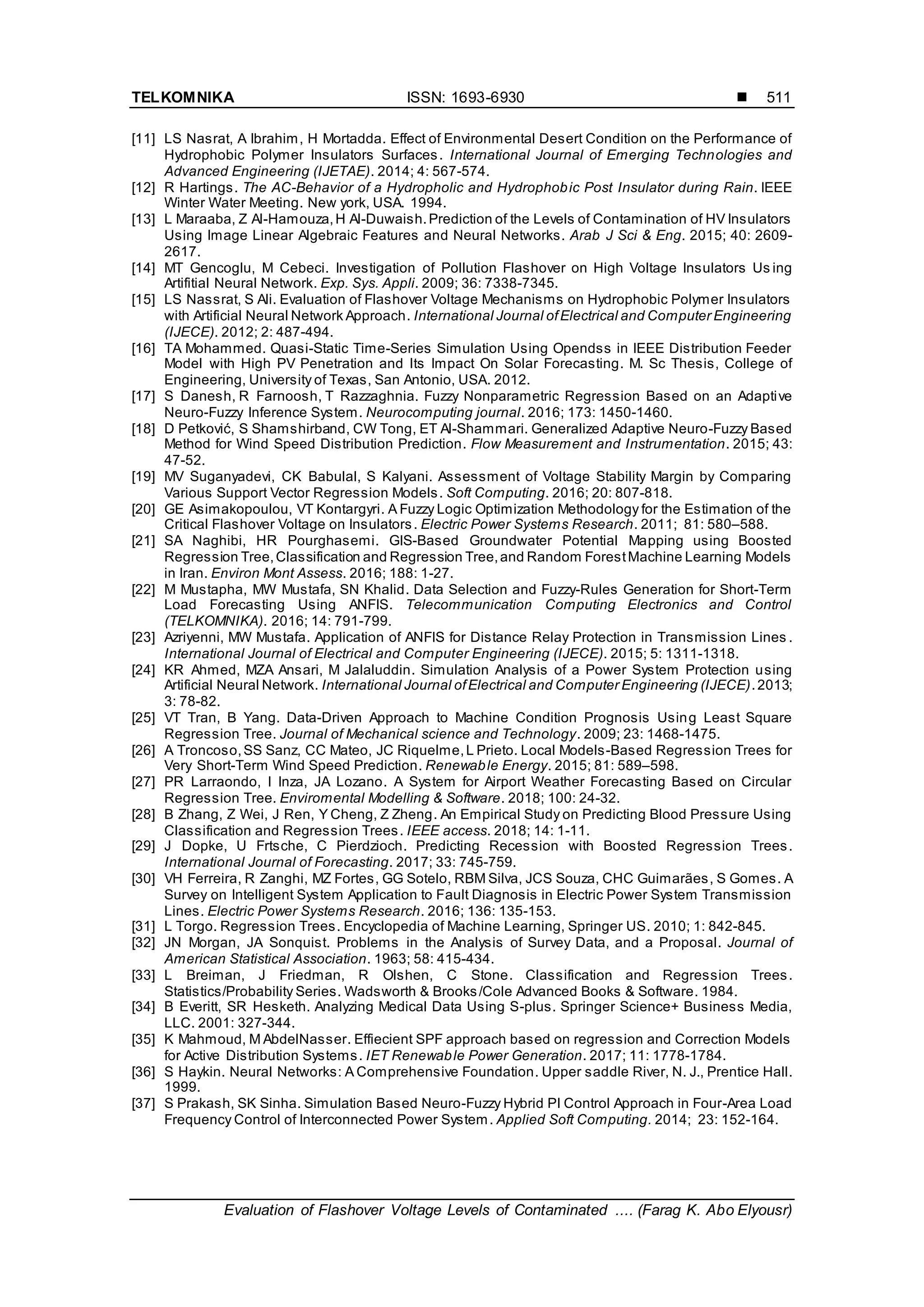 Evaluation of Flashover Voltage Levels of Contaminated Hydrophobic ...