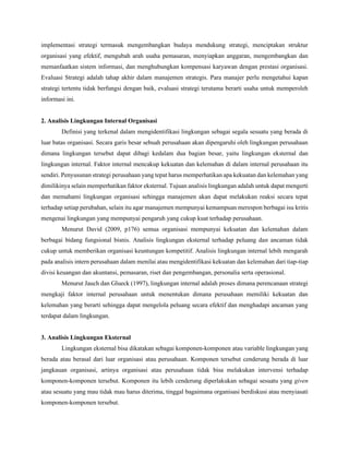 STRATEGIC MANAGEMENT : ANALISIS SWOT PT SUCACO Tbk. Harits Mufqi Arief ...
