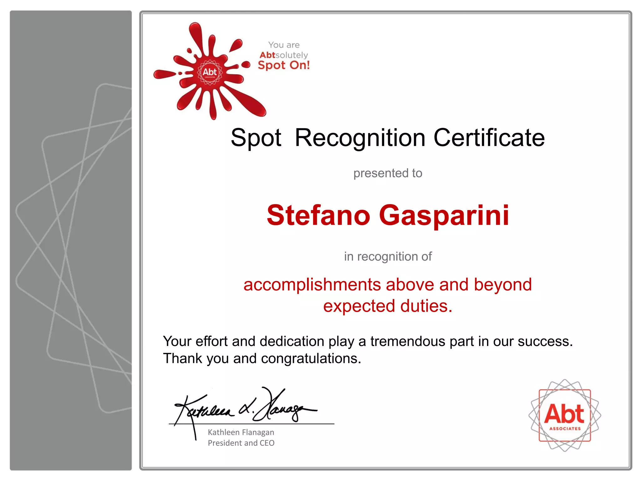 Abt Recognition certificate | PDF