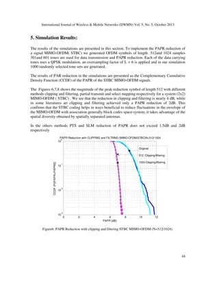 ANALYSES AND PERFORMANCE OF TECHNIQUES PAPR REDUCTION FOR STBC MIMO-OFDM SYSTEM IN (4G) WIRELESS ...