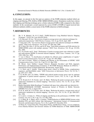ANALYSES AND PERFORMANCE OF TECHNIQUES PAPR REDUCTION FOR STBC MIMO-OFDM SYSTEM IN (4G) WIRELESS ...