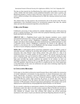 SECURE COLLABORATIVE PROCESSING ARCHITECTURE FOR MITB ATTACK DETECTION ...
