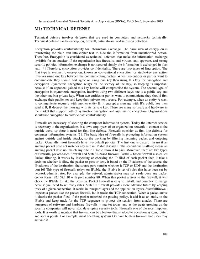 DEFENSE MECHANISMS FOR COMPUTER-BASED INFORMATION SYSTEMS | PDF ...