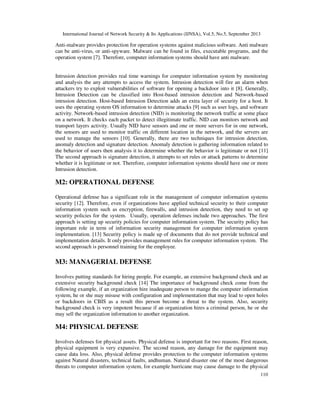 DEFENSE MECHANISMS FOR COMPUTER-BASED INFORMATION SYSTEMS | PDF