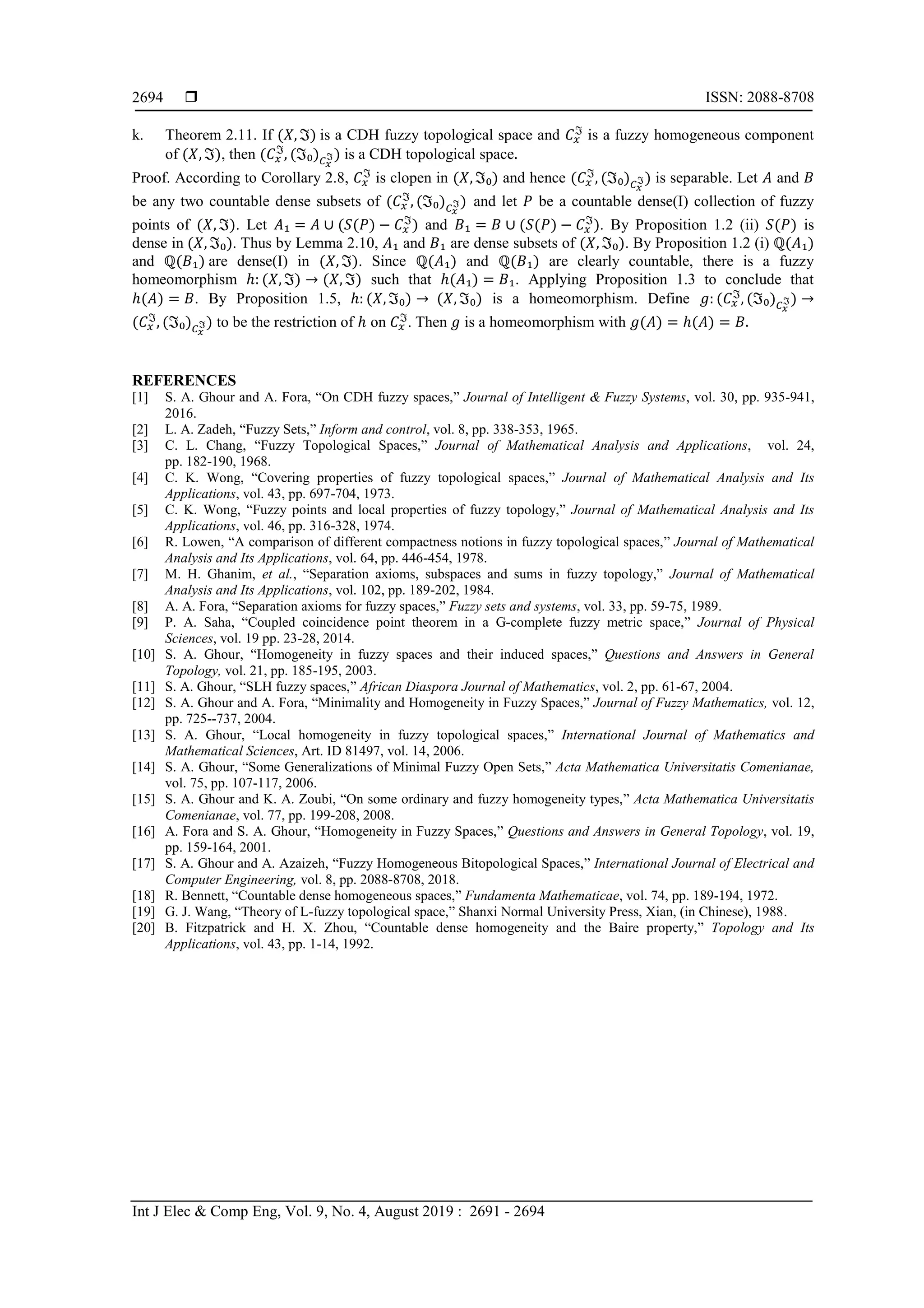 Homogeneous Components of a CDH Fuzzy Space | PDF