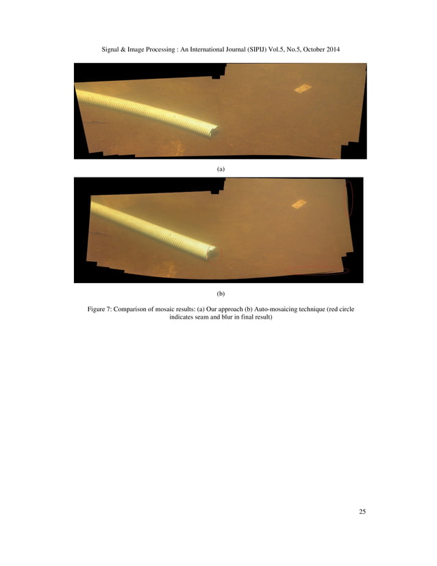 Parallax Effect Free Mosaicing of Underwater Video Sequence Based on Texture Features | PDF