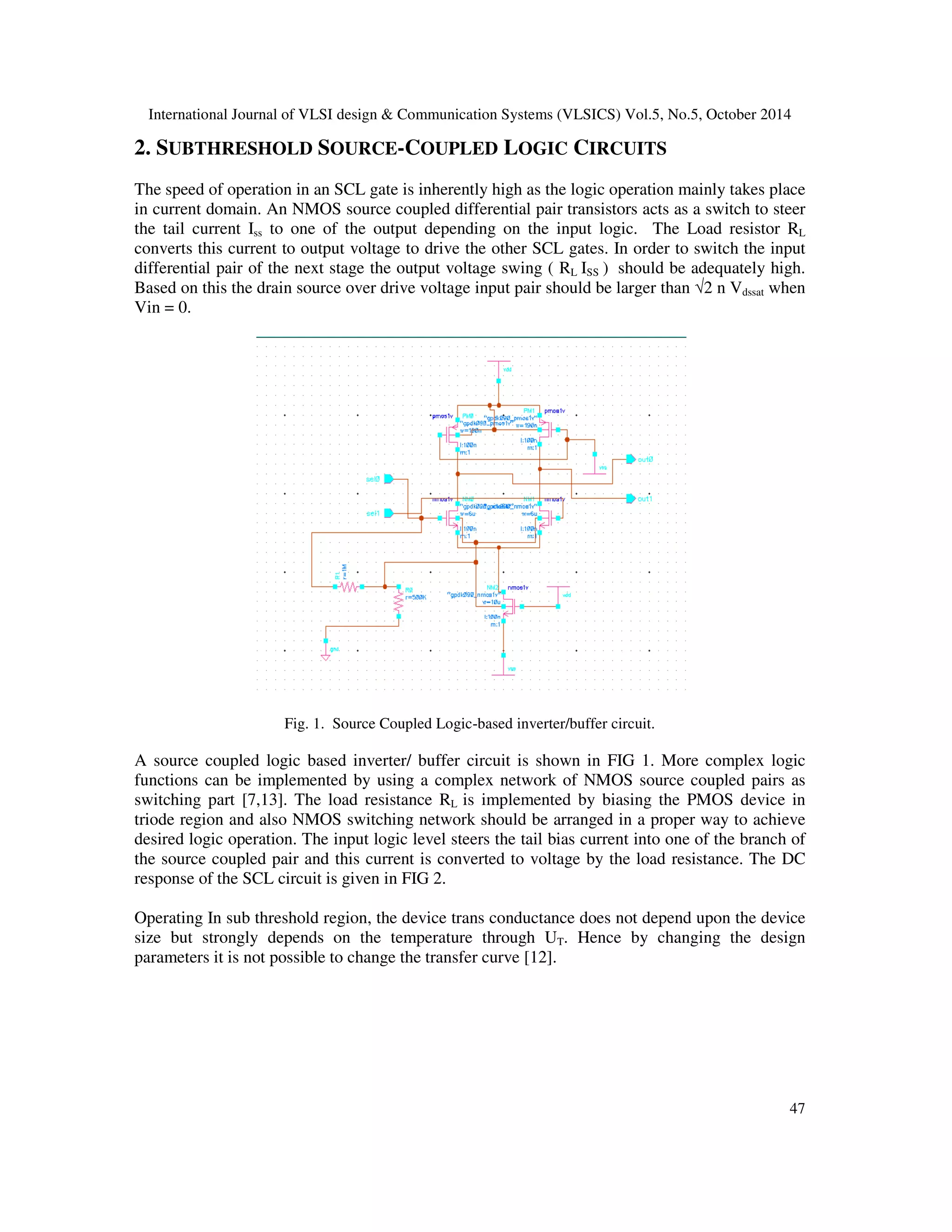 A Sub Threshold Source Coupled Logic Based Design Of Low Power Cmos Analog Multiplexer Pdf