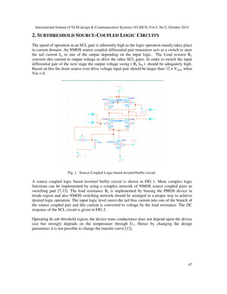 A Sub Threshold Source Coupled Logic Based Design of Low Power CMOS Analog Multiplexer | PDF ...